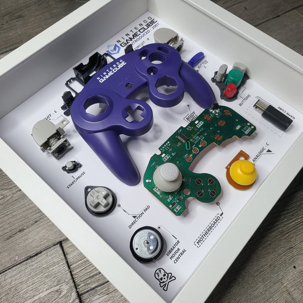 Nintendo GameCube shadow box framed controller purple – Dice and Game