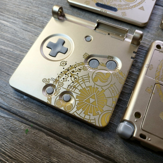 Shell Nintendo SP Zelda Fan art "light gold" – Dice and Game